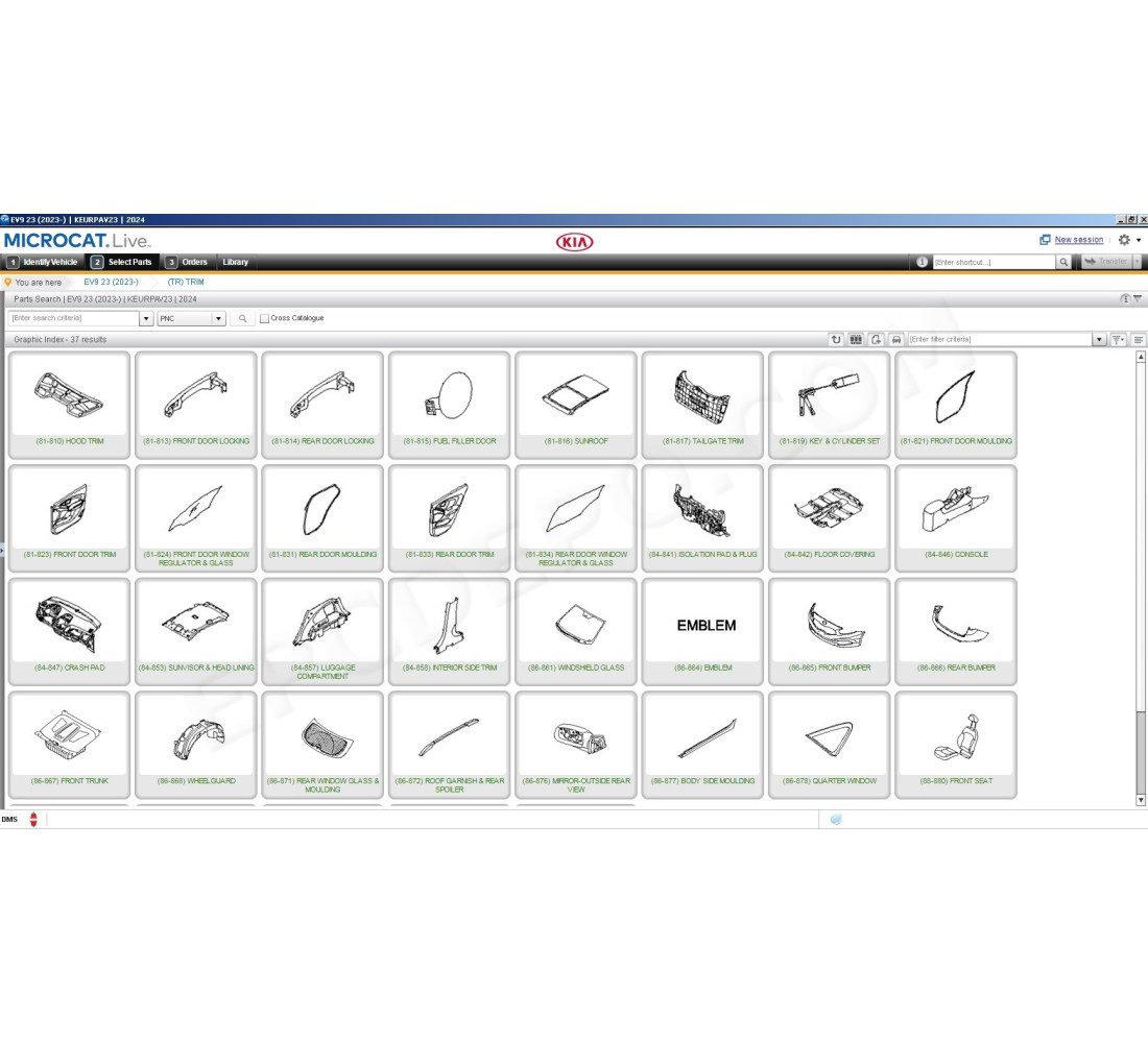KIA MCAT 2025 EPC SPARE PARTS CATALOG