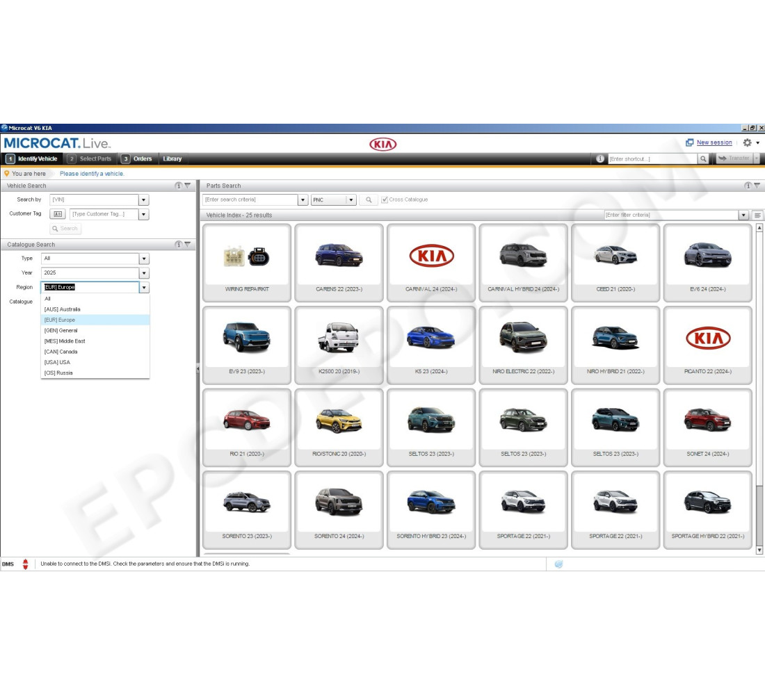 KIA MCAT 2025 EPC SPARE PARTS CATALOG