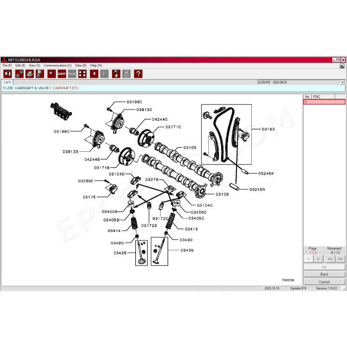 Mitsubishi Europe General USA Japan EPC parts catalog 2023