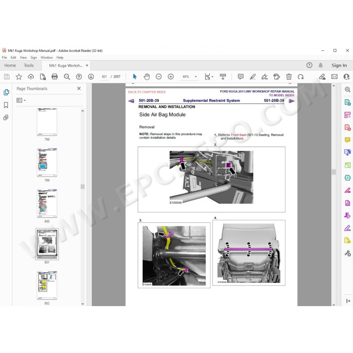 Ford Kuga 2008 - 2012 service & repair manual