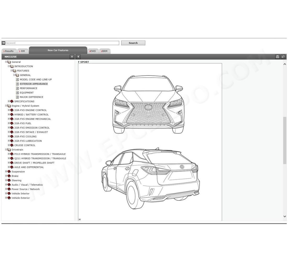Lexus RX450h Hybrid 2015 - 2022 service & repair manual
