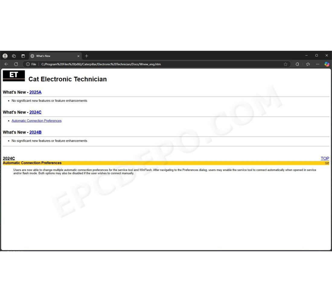 CATERPILLAR CAT ELECTRONIC TECHNICIAN ET2025A
