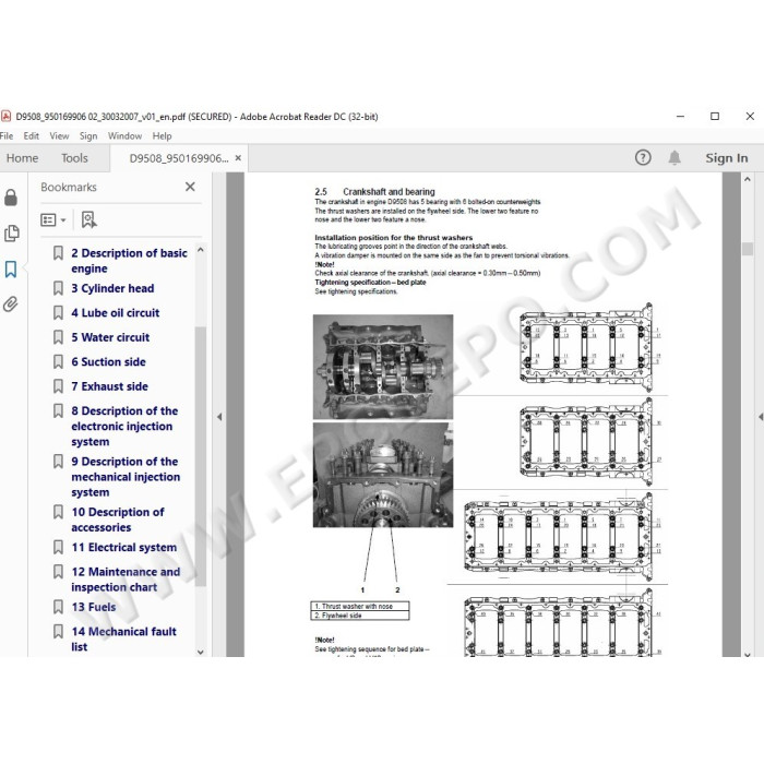 Liebherr Engine D9508 A7 service & repair manual