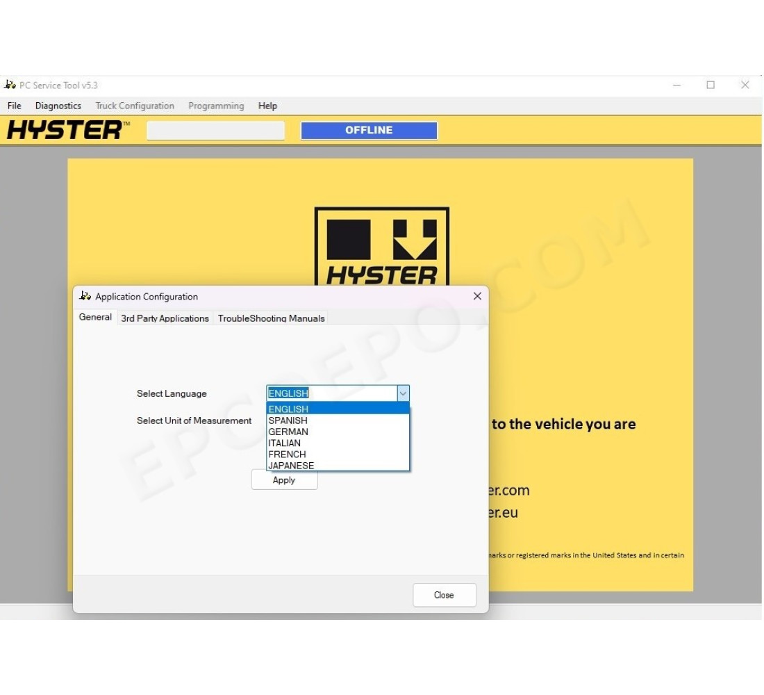 HYSTER PC SERVICE TOOL 2024 v5.3