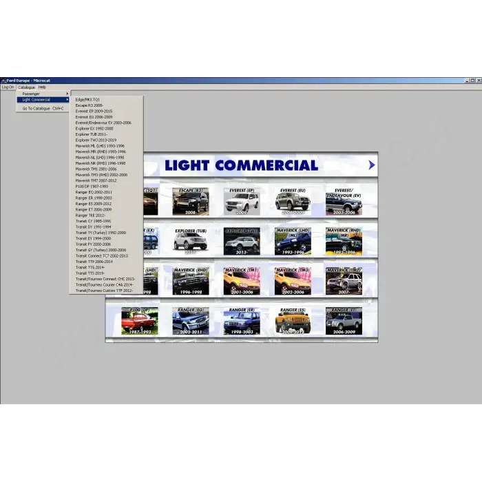 FORD EUROPE MCAT EPC 2022 PARTS CATALOG