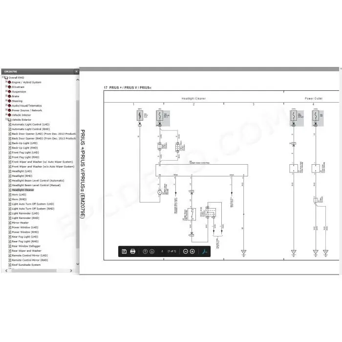 Toyota Prius V / Prius α / Prius + 2012 - 2021 service manual