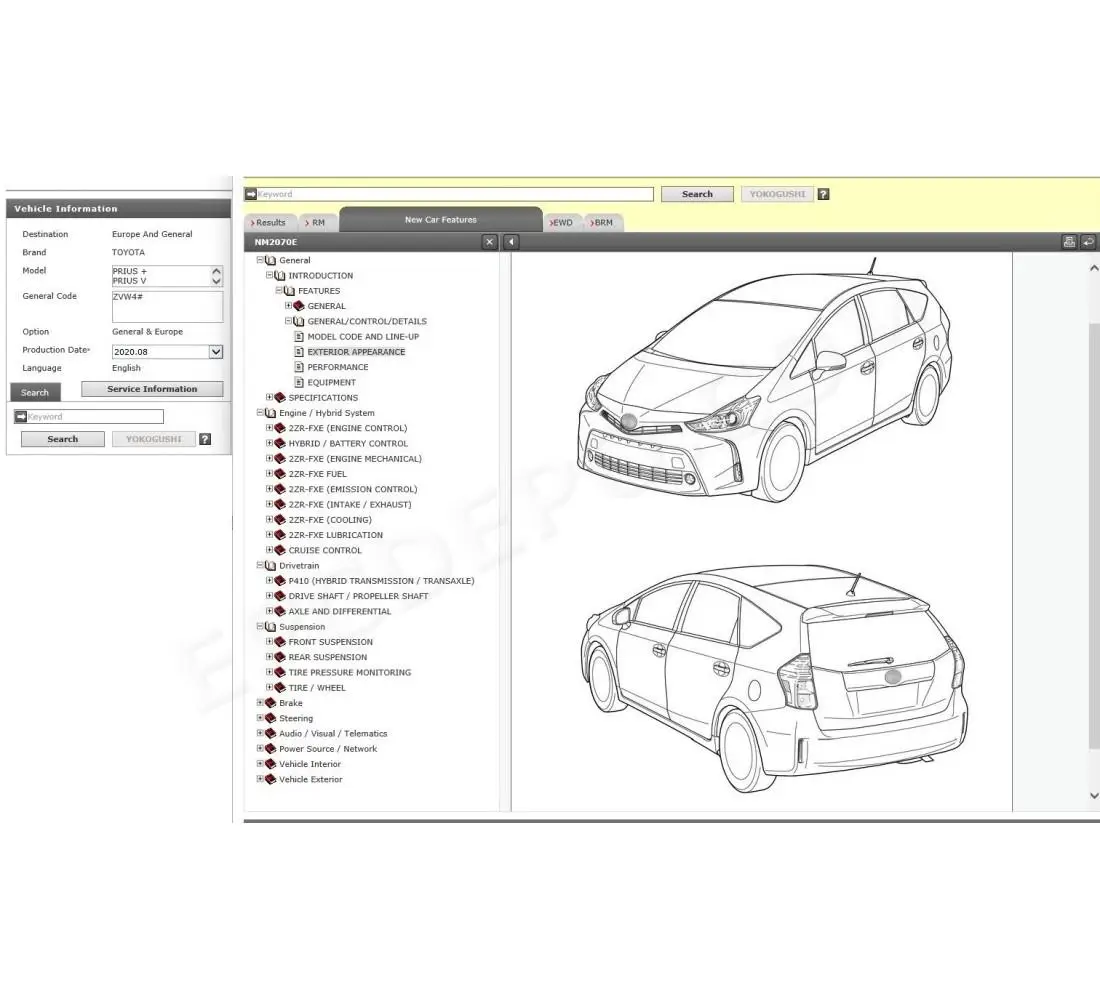 Toyota Prius V / Prius α / Prius + 2012 - 2021 service manual