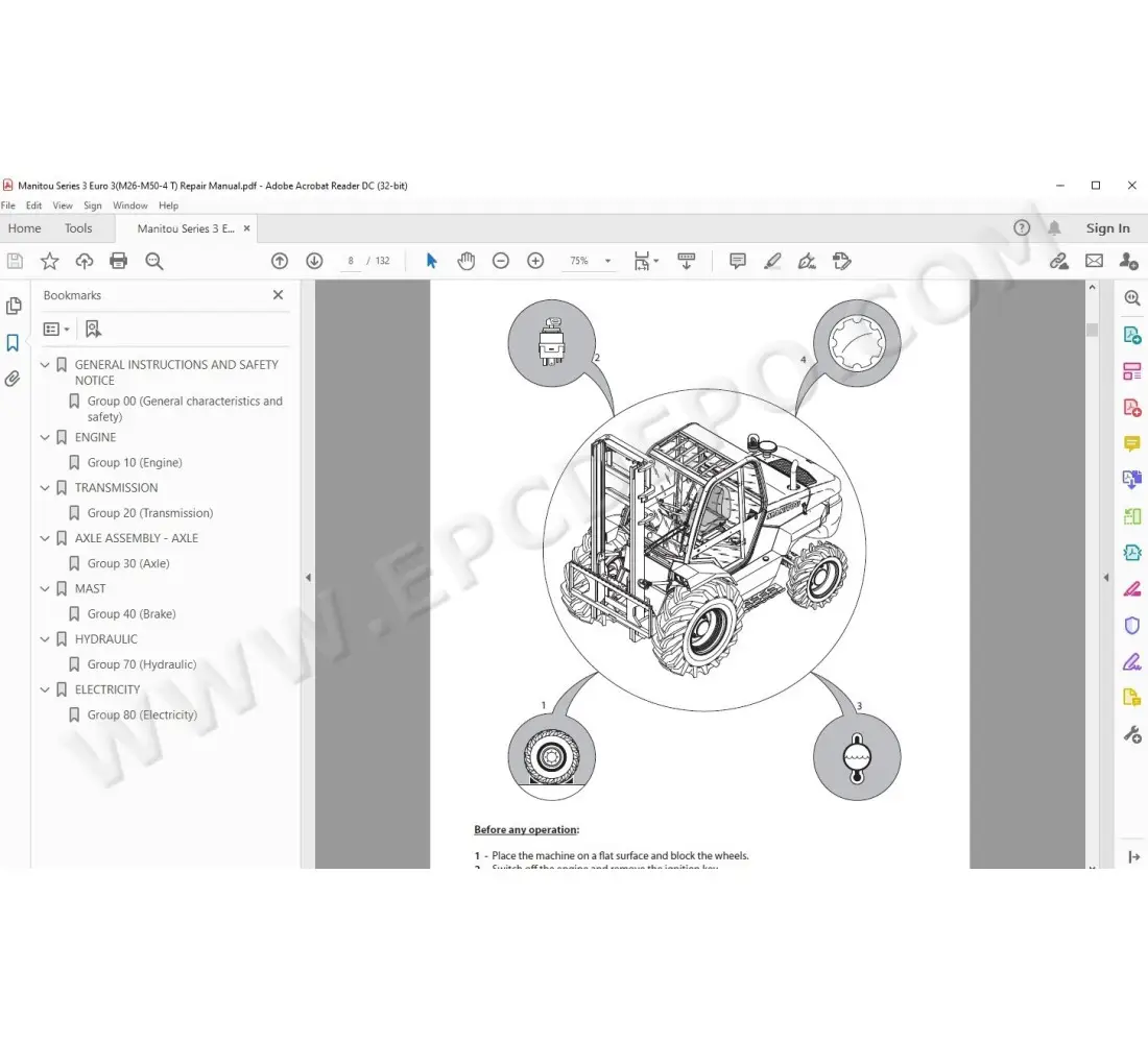 Manitou M26 - M50, MC30 - MC70 T S3 E3 service manual