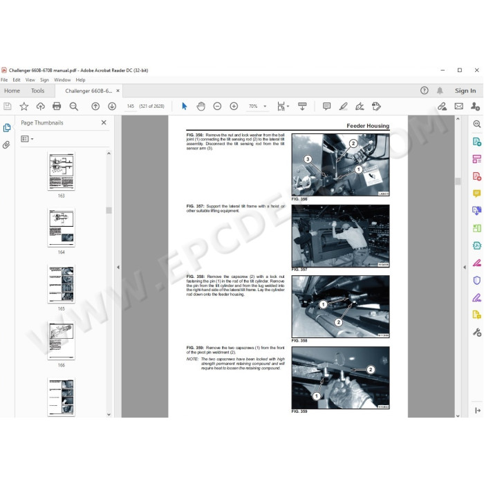 CHALLENGER COMBINE 660B, 670B SERVICE MANUAL