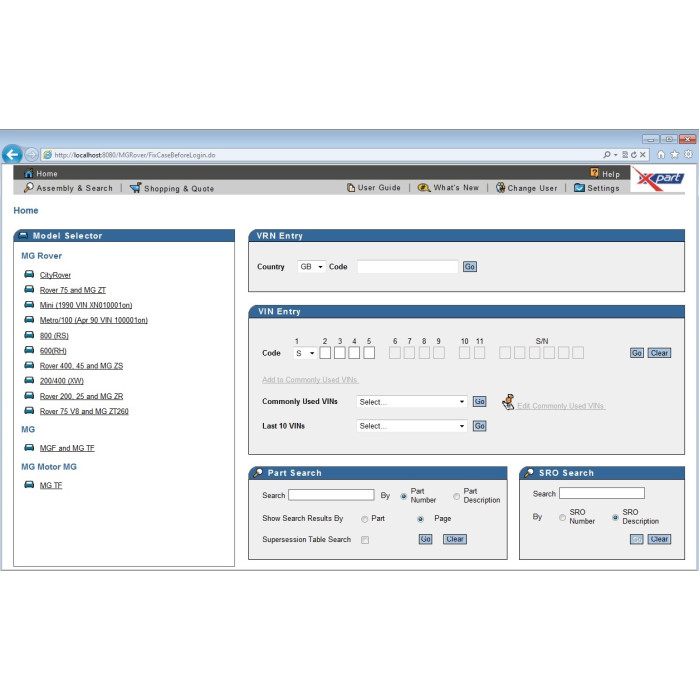 MG ROVER EPC 2011 SPARE PARTS CATALOG