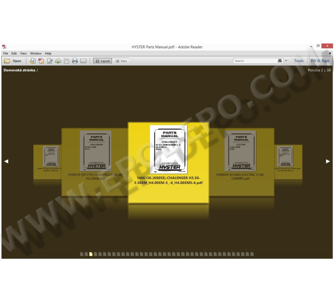 HYSTER FORKLIFT EPC SPARE PARTS CATALOG