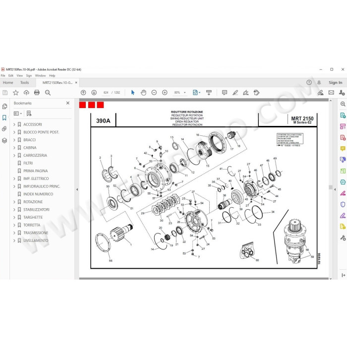 Manitou MRT 2150 Serie M E2 3B6 Fat Slim spare parts manual
