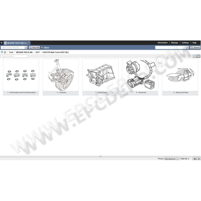 FORD USA EPC 2017 PARTS CATALOG